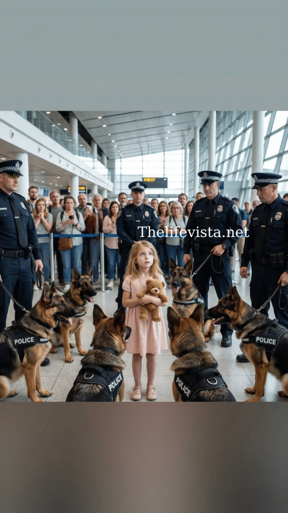Fourteen police dogs surrounded a little girl at the airport—what ...