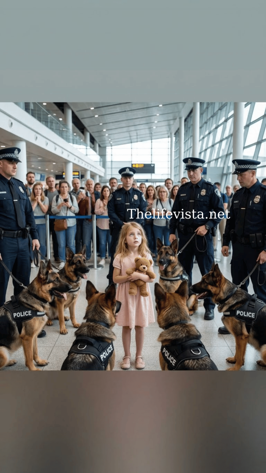 Fourteen police dogs surrounded a little girl at the airport—what ...